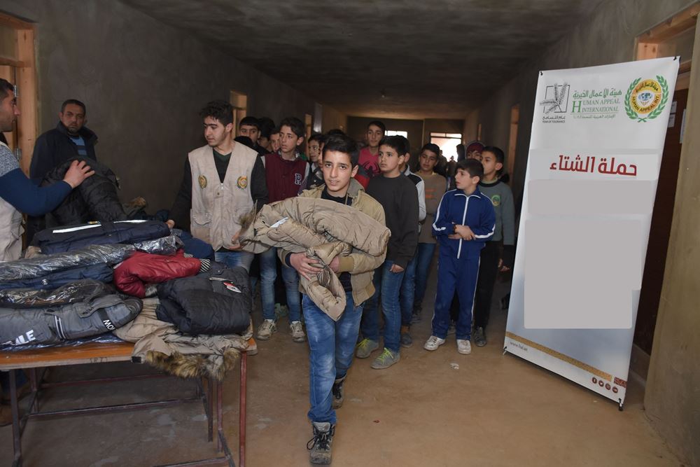 Winter clothing for a man (from the refugees, the displaced, the ...